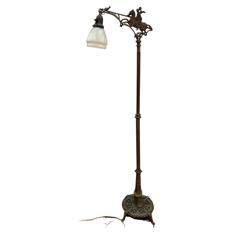 1920's Rembrandt Cast Iron Floor Lamp For Sale at 1stDibs