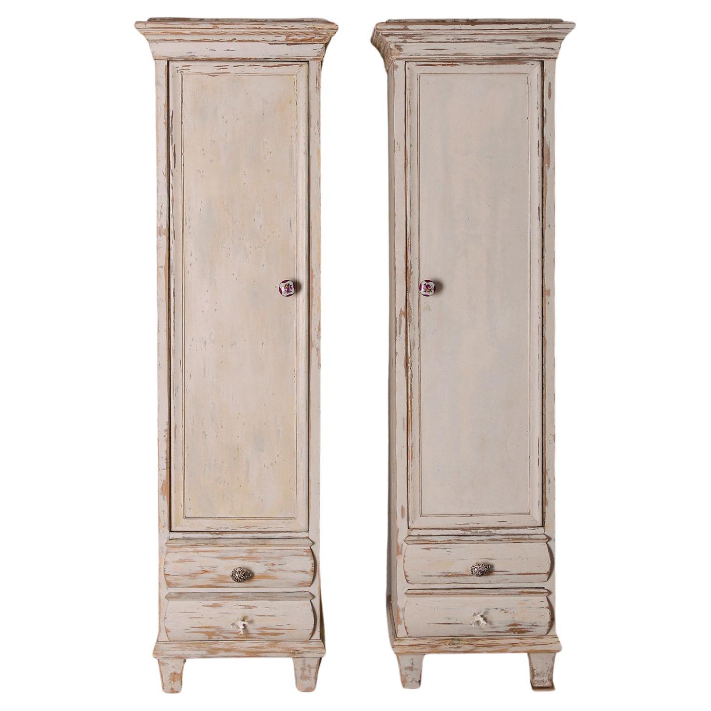 1920s Scandinavian Wood Patinated Cabinets, a Pair For Sale at 1stDibs