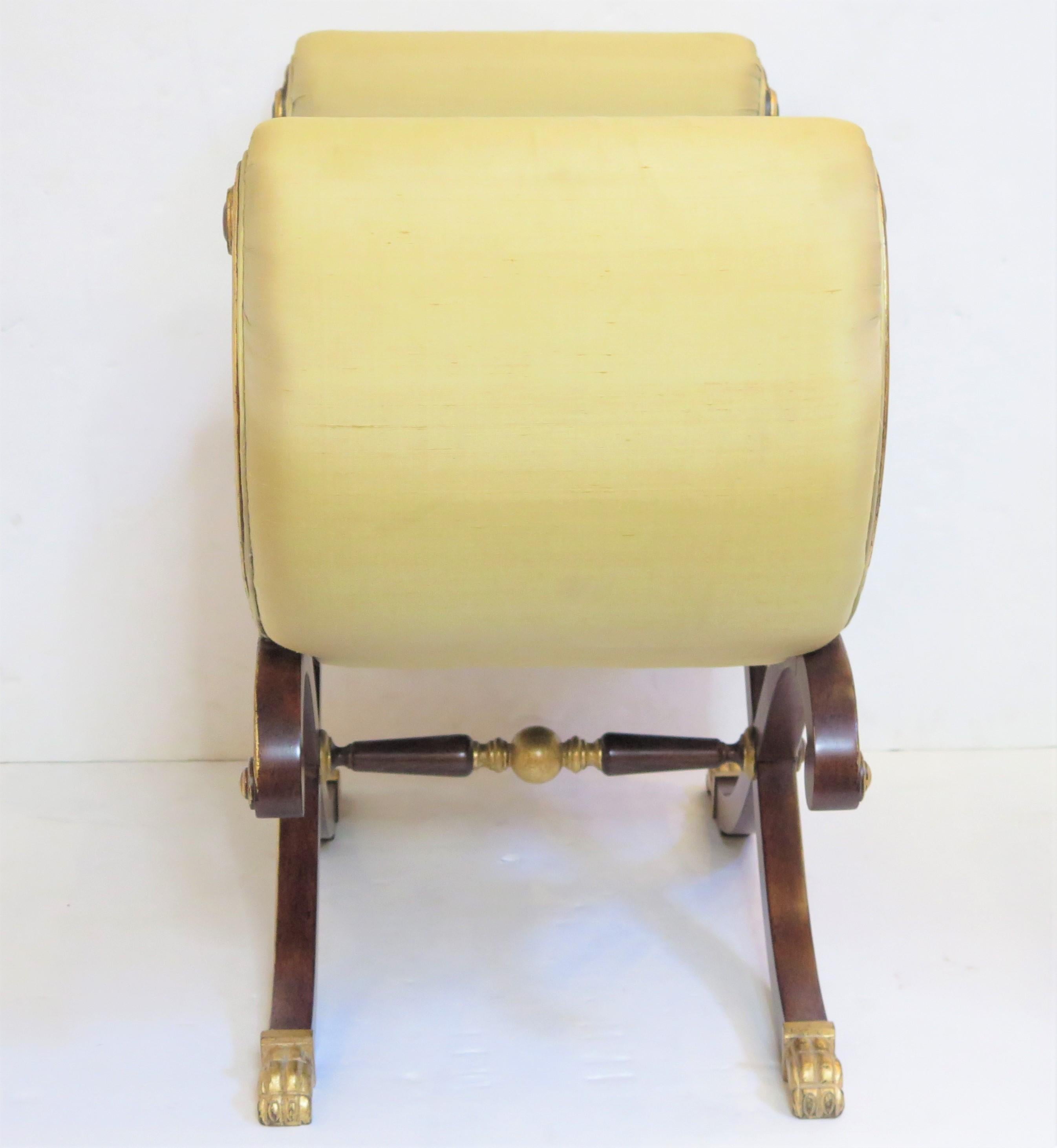 1920s Scroll Side Bench / Stool For Sale at 1stDibs