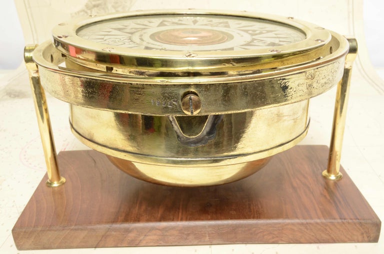 1920s Sestrel Brass Nautical Gimbal Compass Antique Maritime Navigation ...