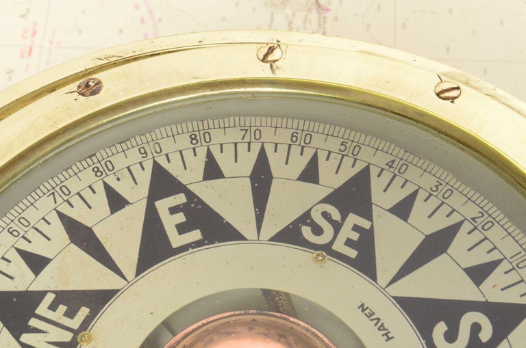 Compas de marine cardan Sestrel en laiton des annes 1920, ancien ...