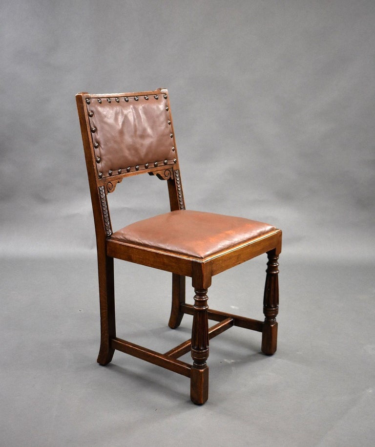 1920s Set Eight Oak Chairs For Sale at 1stDibs