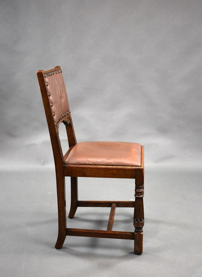 1920s Set Eight Oak Chairs For Sale at 1stDibs