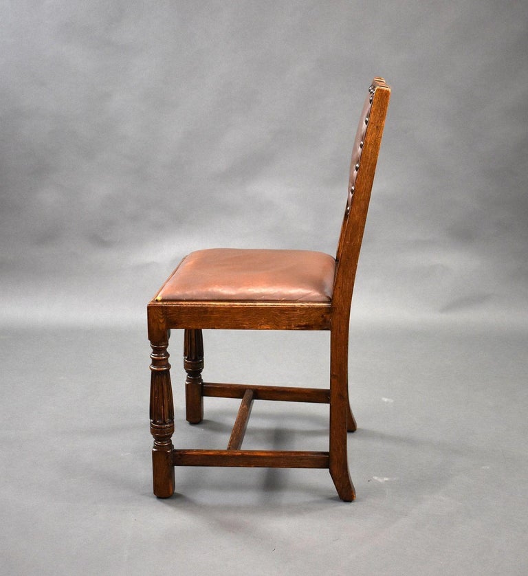 1920s Set Eight Oak Chairs For Sale at 1stDibs