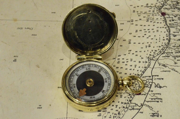 1920s Small Brass Nautical Pocket Compass Antique Maritime Navigation ...