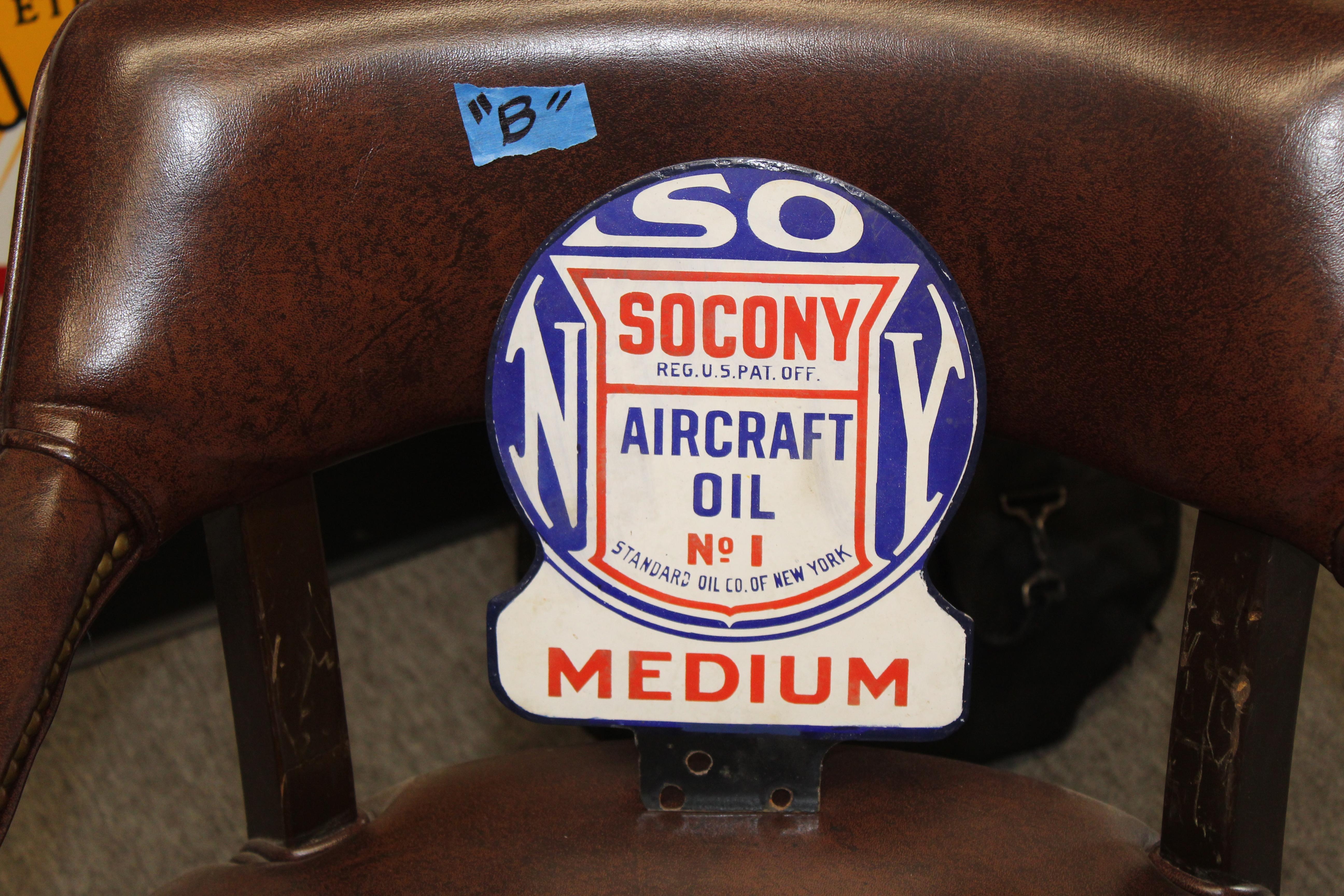 1920s Socony Standard of Ny "Aircraft Oil" Paddle Sign For Sale at ...