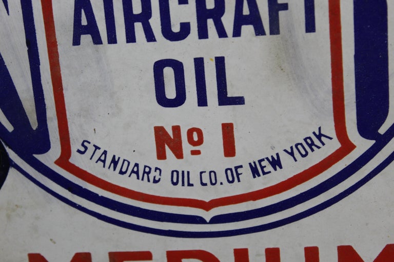 1920s Socony Standard of Ny "Aircraft Oil" Paddle Sign For Sale at 1stDibs