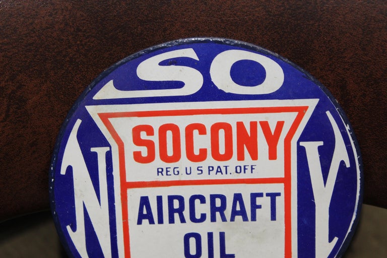 1920s Socony Standard of Ny "Aircraft Oil" Paddle Sign For Sale at 1stDibs