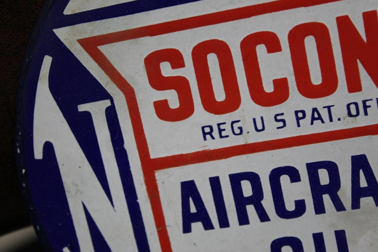 1920s Socony Standard of Ny "Aircraft Oil" Paddle Sign For Sale at 1stDibs