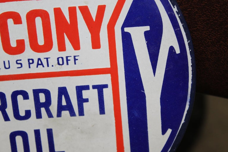 1920s Socony Standard of Ny "Aircraft Oil" Paddle Sign For Sale at 1stDibs