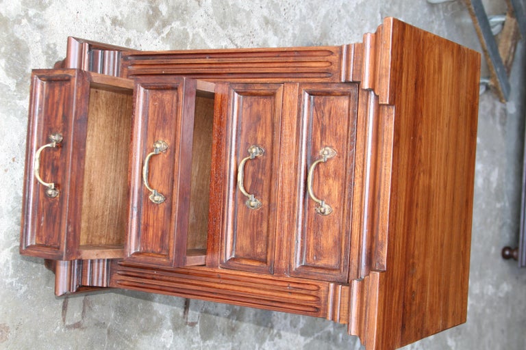 1920s Solid Teak Wood Superbly Crafted Elegant British Colonial Night ...