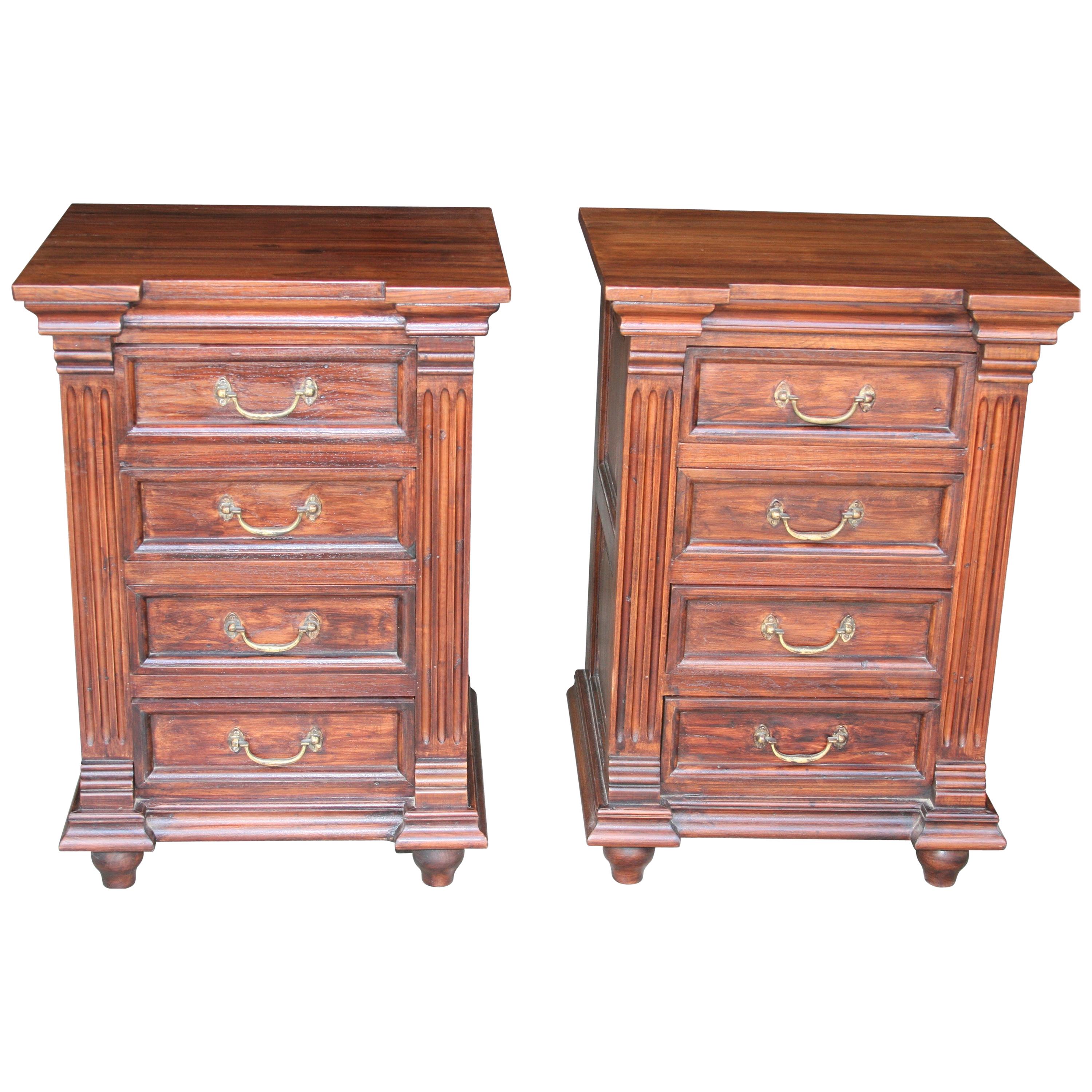 1920s Solid Teak Wood Superbly Crafted Elegant British Colonial Night ...