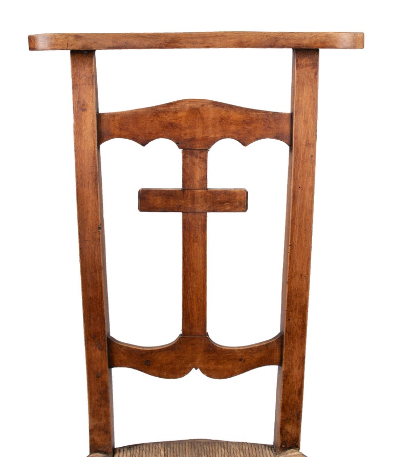 1920s Spanish Hand Carved Ornate Pine Wood "Prie-dieu" Prayer Stool at ...