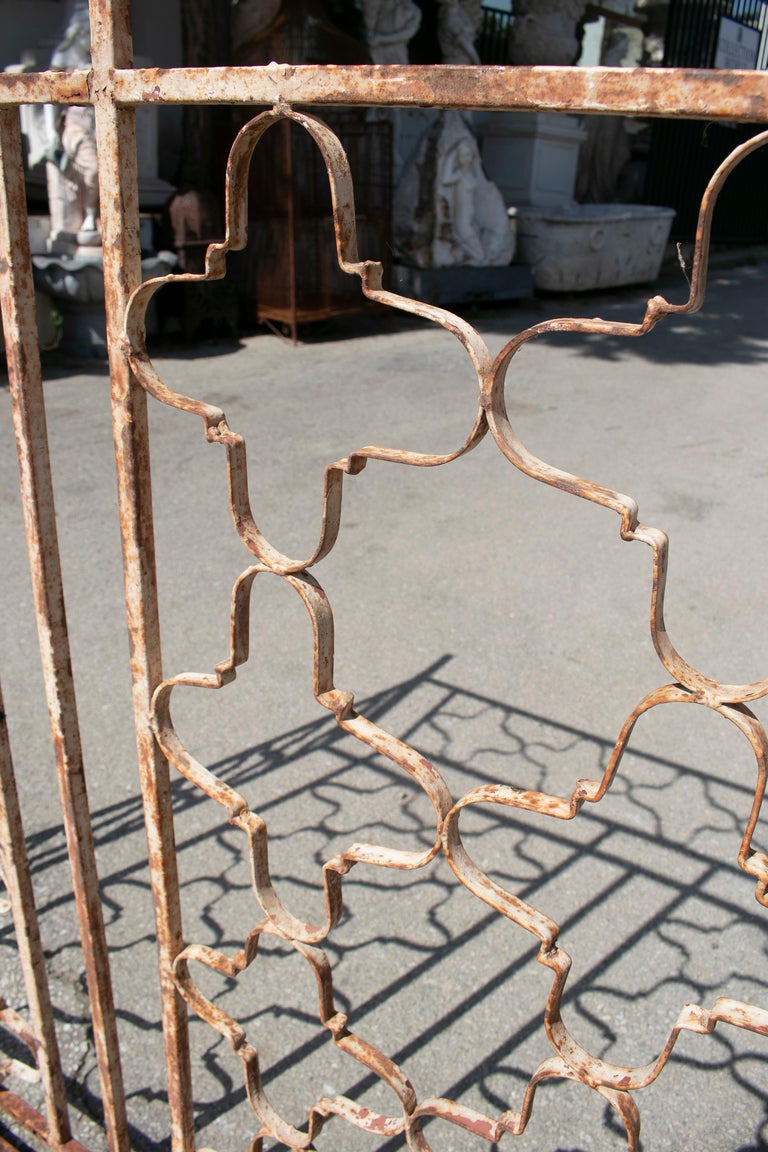 1920s Spanish Wrought Iron Window Grille For Sale at 1stDibs