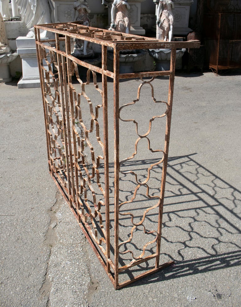 1920s Spanish Wrought Iron Window Grille For Sale at 1stDibs