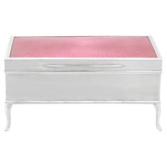 J. Tostrup Sterling Silver and Enameled Box at 1stDibs