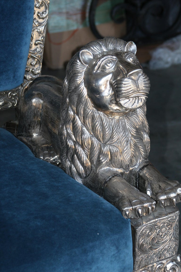 1920s Sterling Silver Custom Handcrafted Throne Type Chair from ...