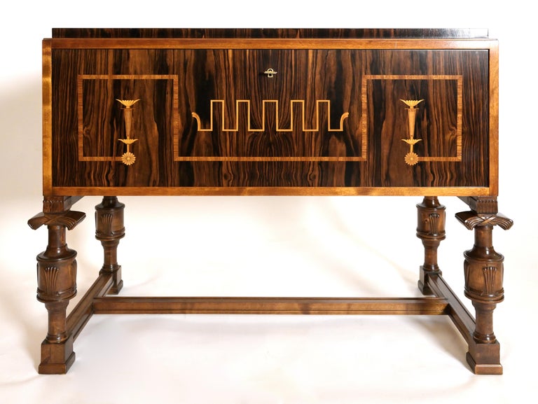 1920s Swedish Grace Fall Front Cabinet For Sale at 1stDibs