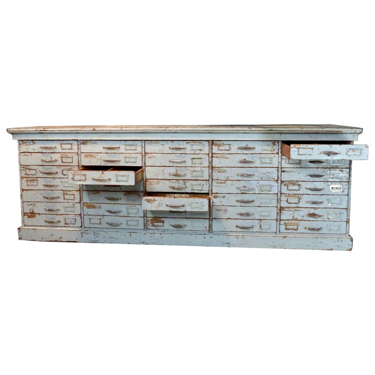 1920s Wooden 35-Drawer Automotive Hardware Cabinet at 1stDibs