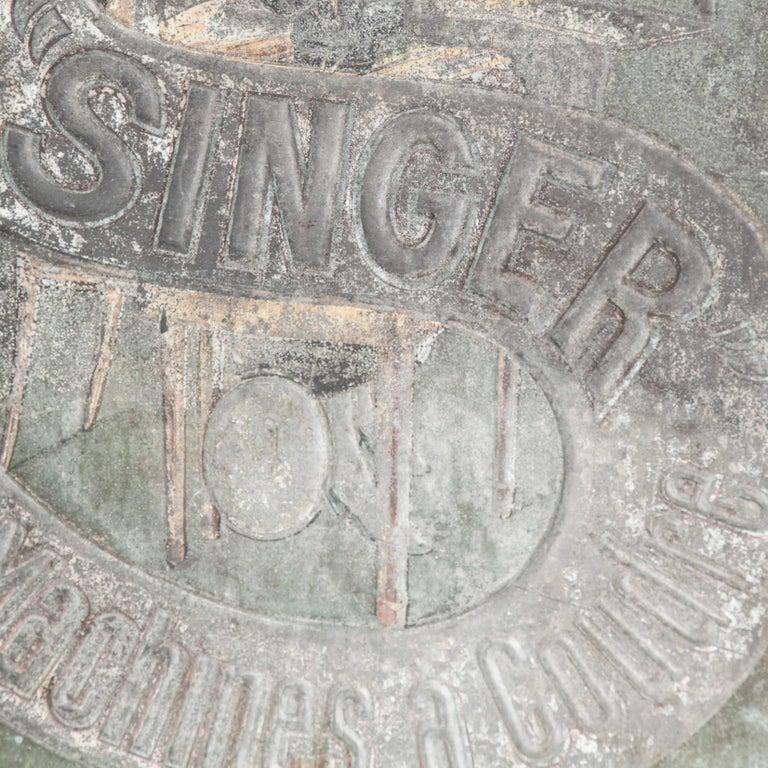 1920s French Singer Sewing Machine Industrial Galvanised Steel ...