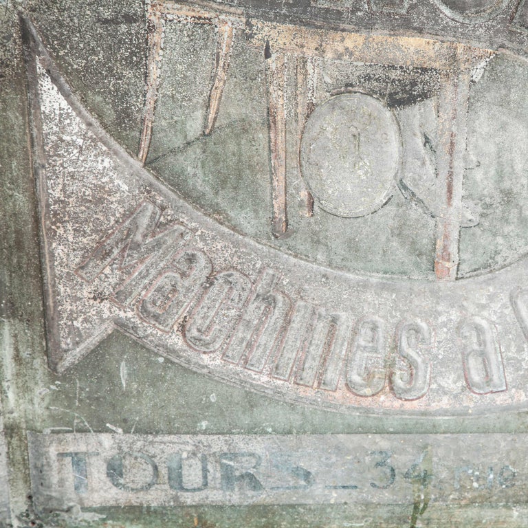 1920s French Singer Sewing Machine Industrial Galvanised Steel ...