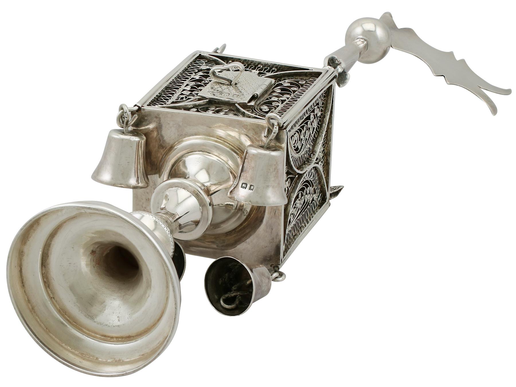 1921 Antique Sterling Silver Spice Tower For Sale at 1stDibs
