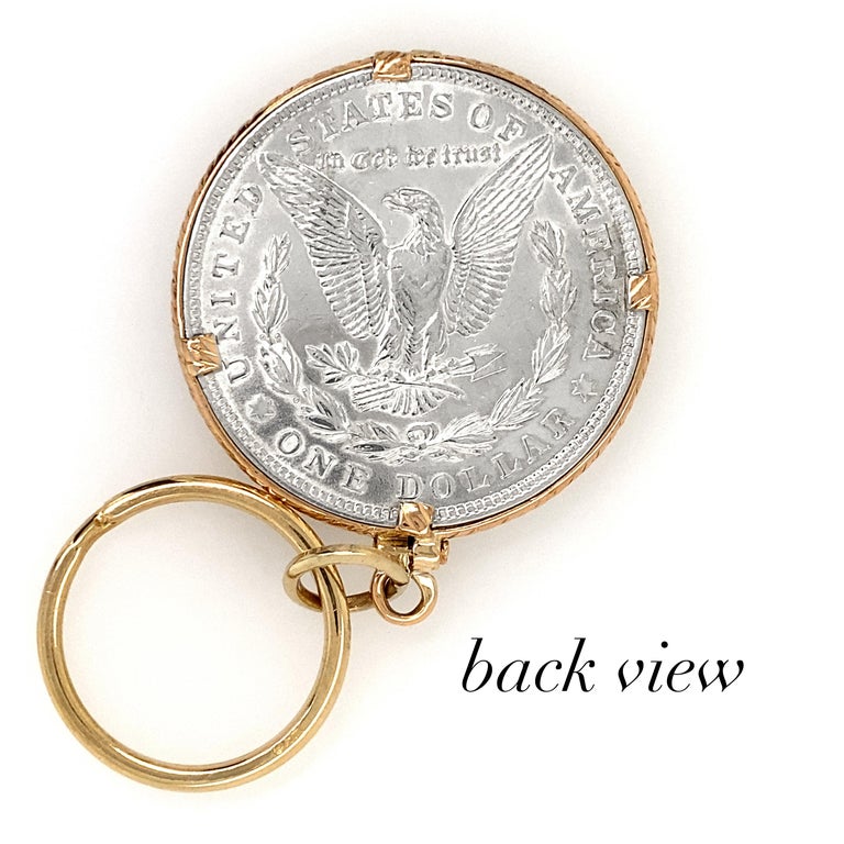 1921, Morgan Liberty Dollar Keychain in Yellow Gold Keychain at 1stDibs