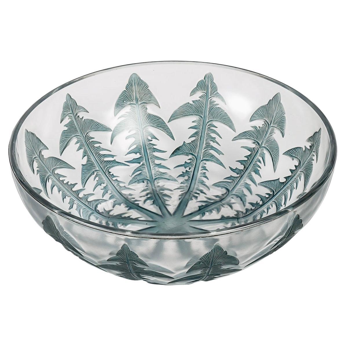 1942 René Lalique - Bowl Chantilly Glass With Sepia Patina For Sale at ...