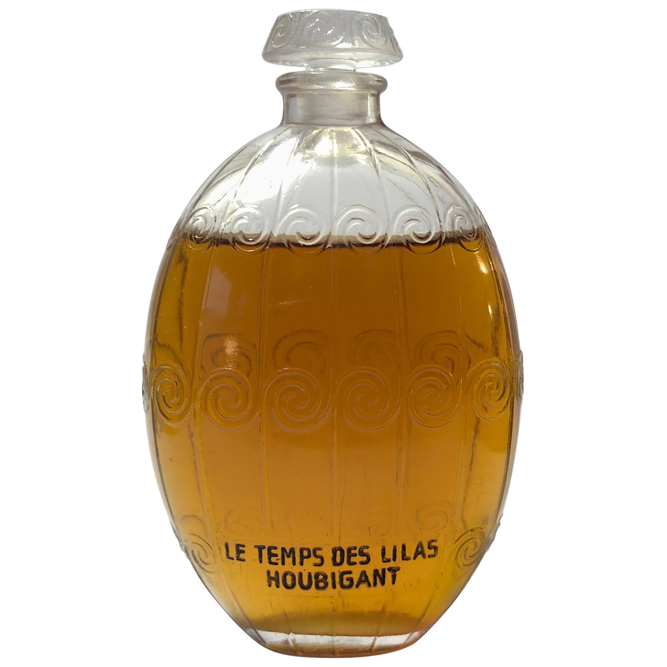1922 Rene Lalique Le Temps Des Lilas Perfume Bottle for Houbigant Clear ...