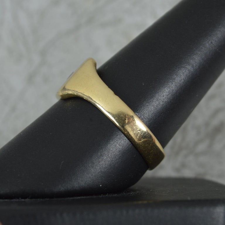 1923 Antique 18ct Gold and Old Cut Diamond Solitaire Signet Ring For ...
