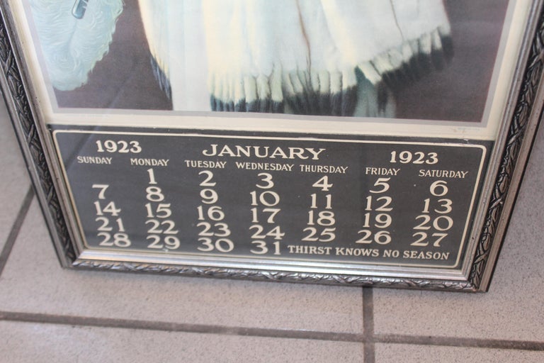 1923 January Coca-Cola Calendar Paper Advertising For Sale at 1stDibs