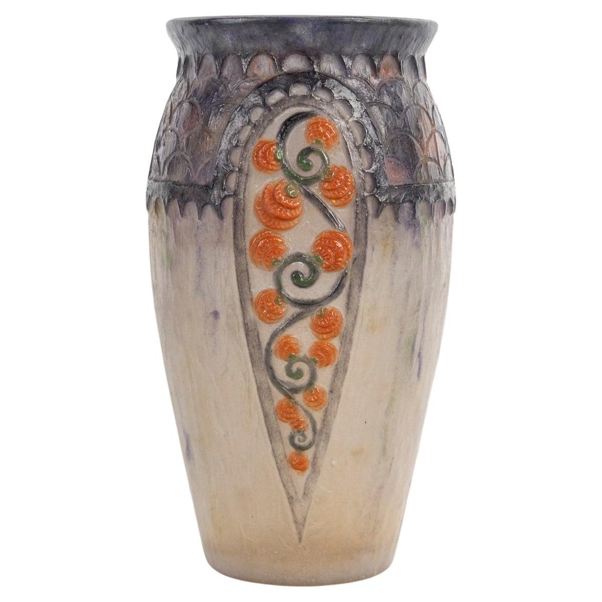 1924 Gabriel Argy Rousseau - Vase Thebes Glass Pate De Verre For Sale ...