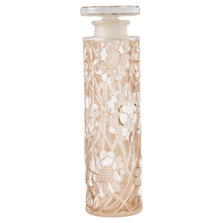 1924 René Lalique - Perfume Bottle Chypre Glass With Sepia Patina For ...