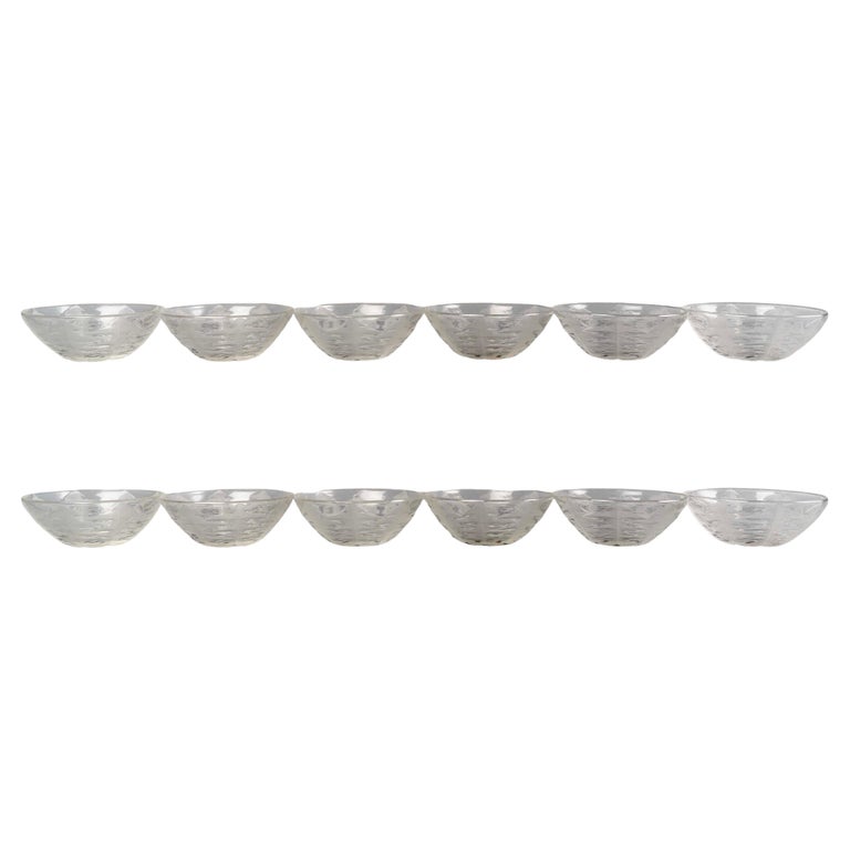 1924 René Lalique, Set Of 12 Pissenlit Glass Bowls at 1stDibs