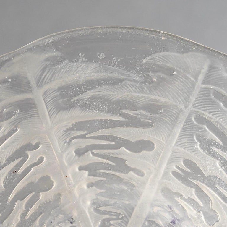 1924 René Lalique, Set of Pissenlit 10 Bowls Cups and 10 Plates Glass ...