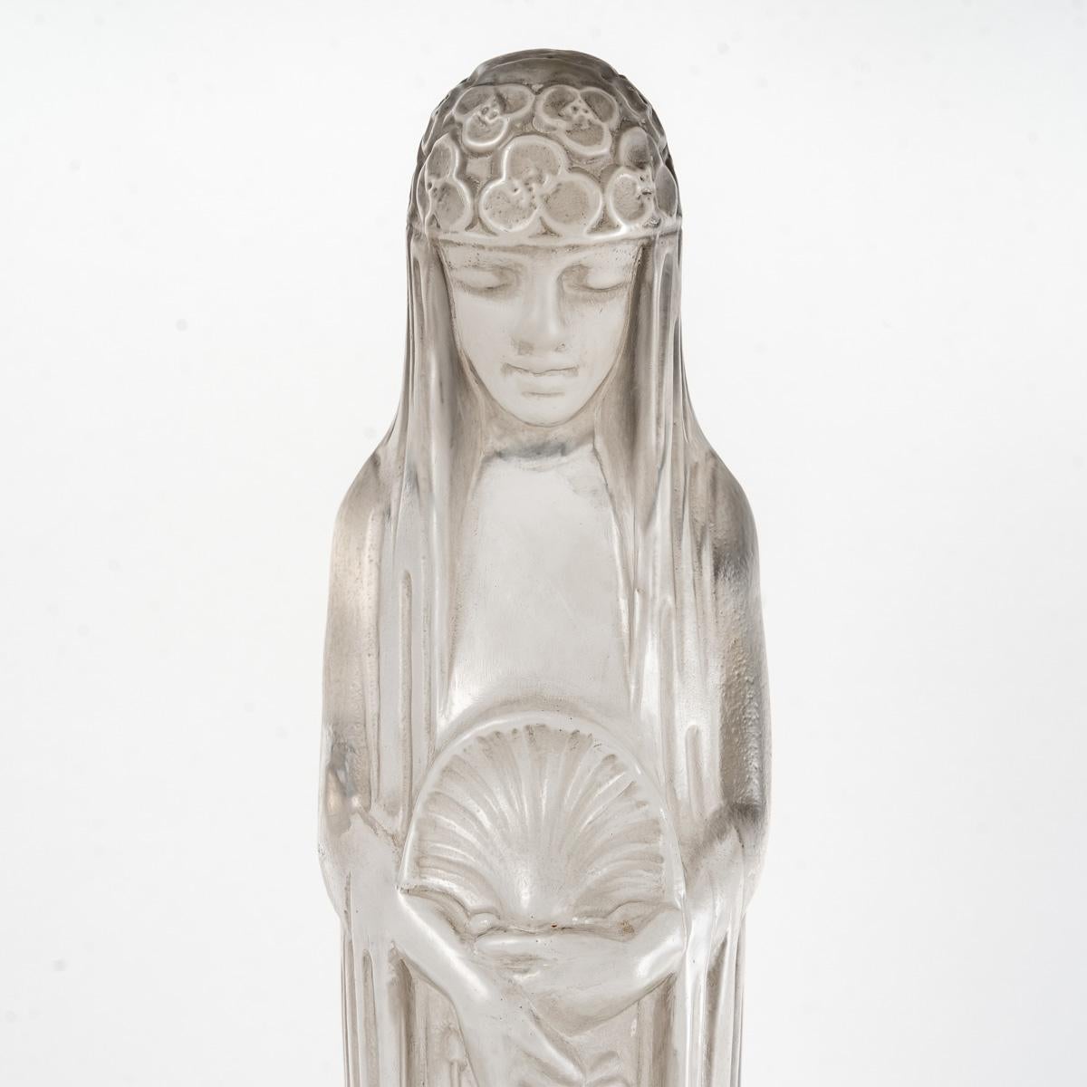 1924 René Lalique Statue Source De La Fontaine Galatee Frosted Glass ...