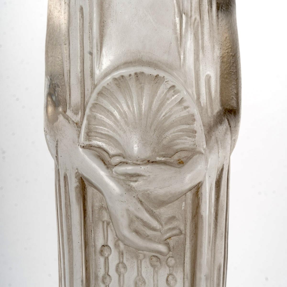 1924 René Lalique Statue Source De La Fontaine Galatee Frosted Glass ...