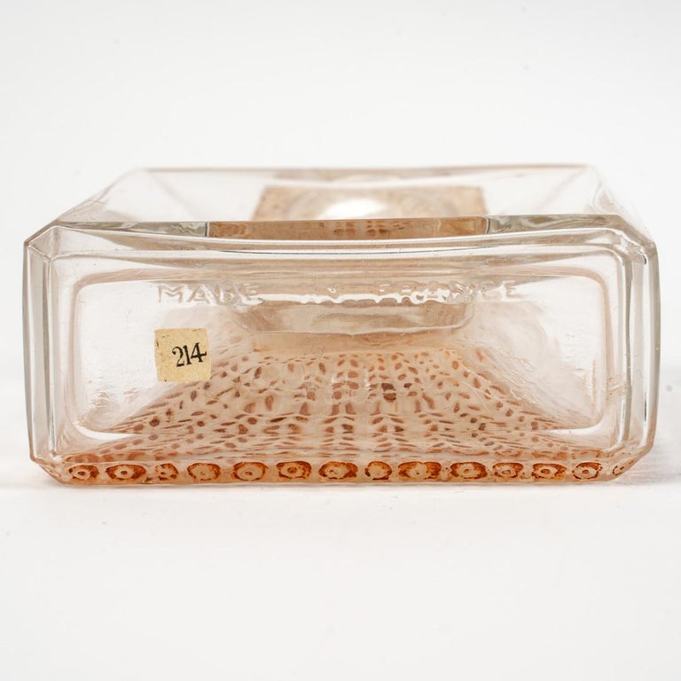 1925 René Lalique Perfume Bottles La Belle Saison Glass Sepia Patina ...