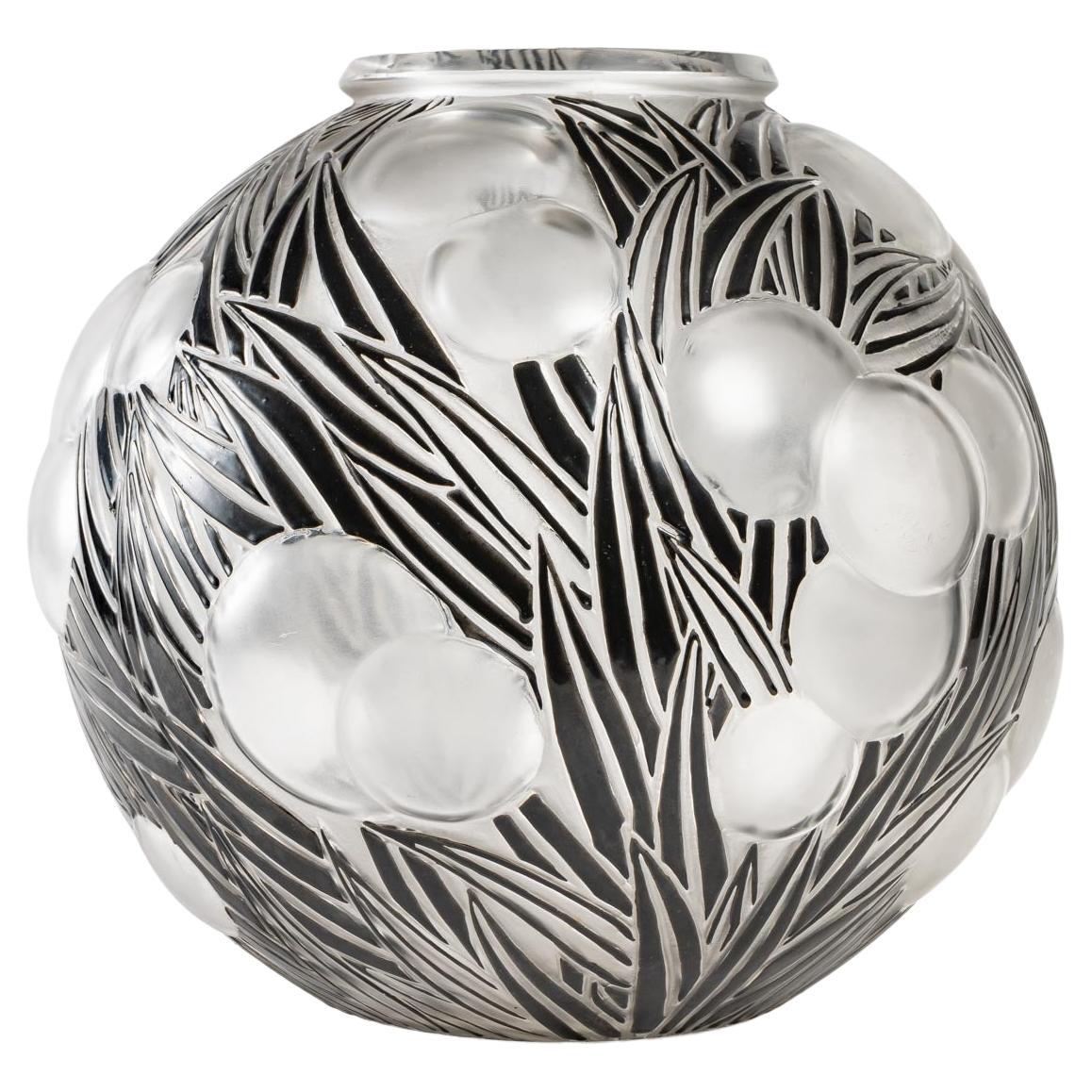 Orange Frost Vase with Luster Foot For Sale at 1stDibs
