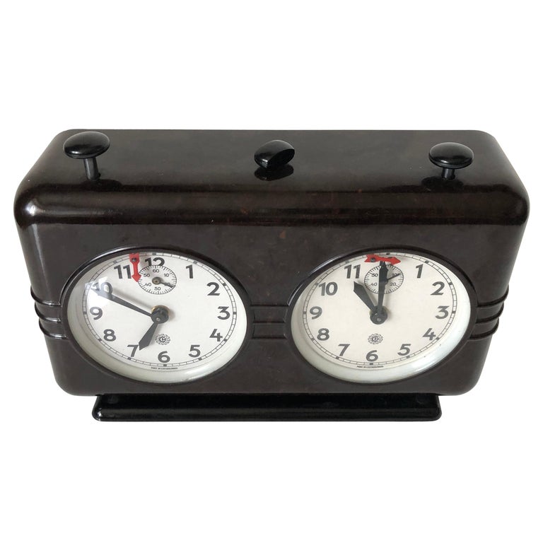 1930 Art Deco Bakelite Chess Clock, Czechoslovakia For Sale at 1stDibs