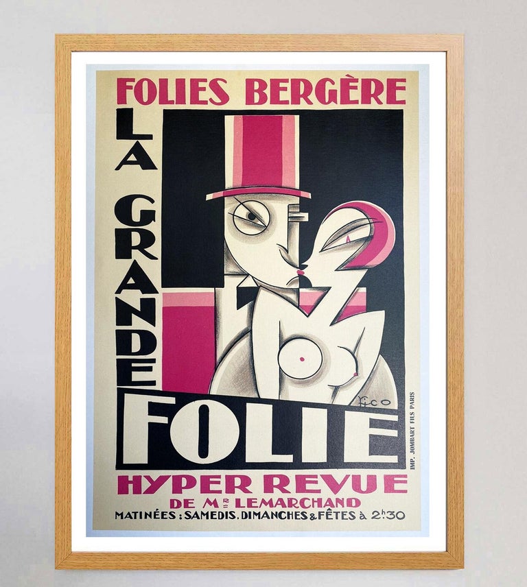1930 Folies Bergere Original Vintage Poster For Sale at 1stDibs