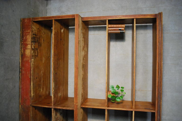 1930 Mercantile General Store Open Shelving Storage Cabinet at 1stDibs