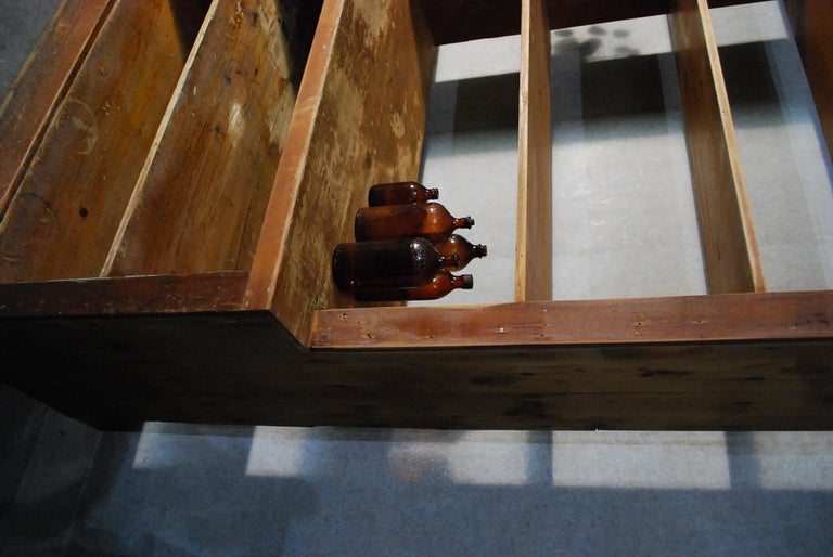 1930 Mercantile General Store Open Shelving Storage Cabinet at 1stDibs