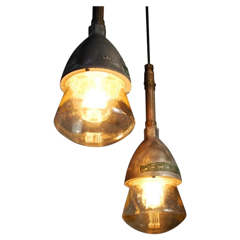 1930 Pyle National Industrial Pendant Lights at 1stDibs