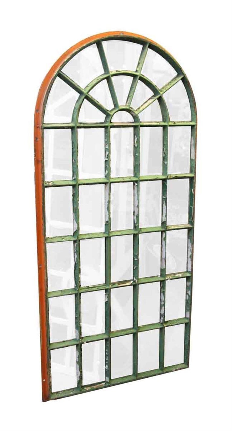 1930 Steel Frame Palladium Arched Chicken Wire Windows For Sale at 1stDibs
