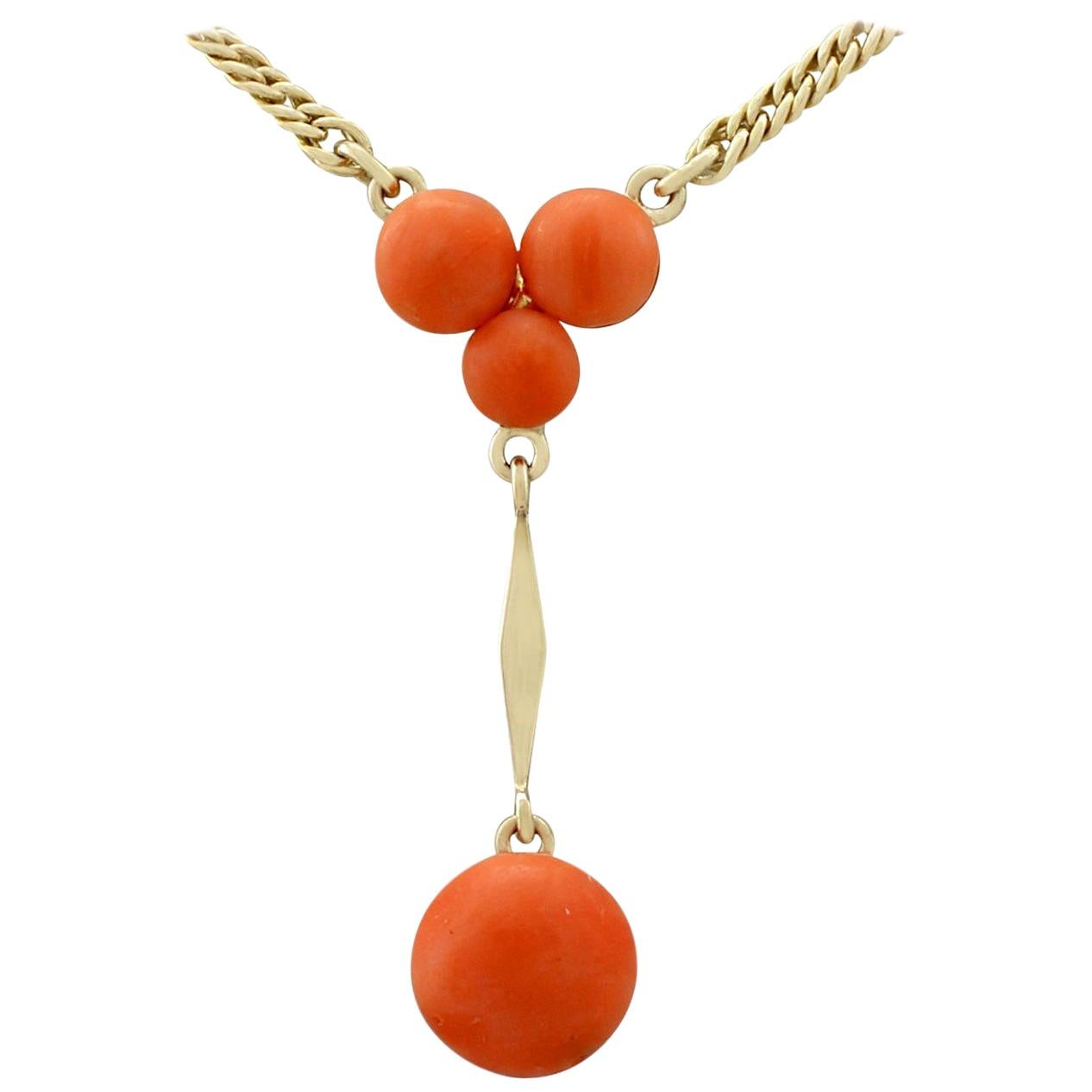 Antique Carved Coral Necklace at 1stDibs