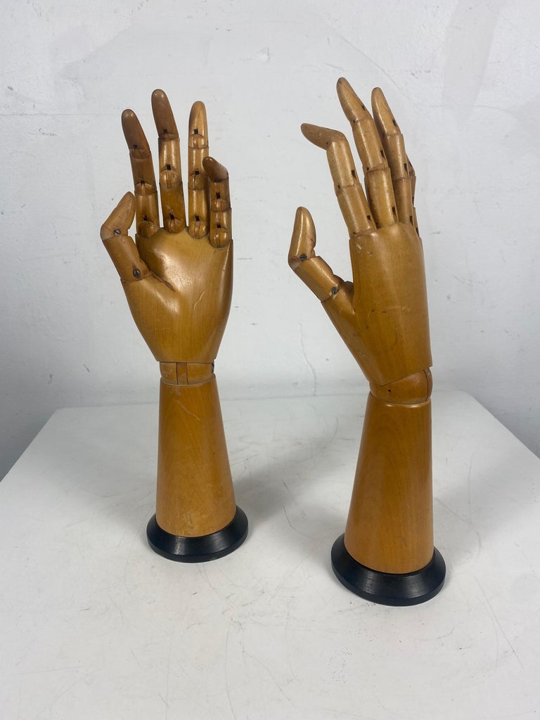 1930s/ 40s Articulated Wooden Hands, Artist Model, Drawing Tool, France ...