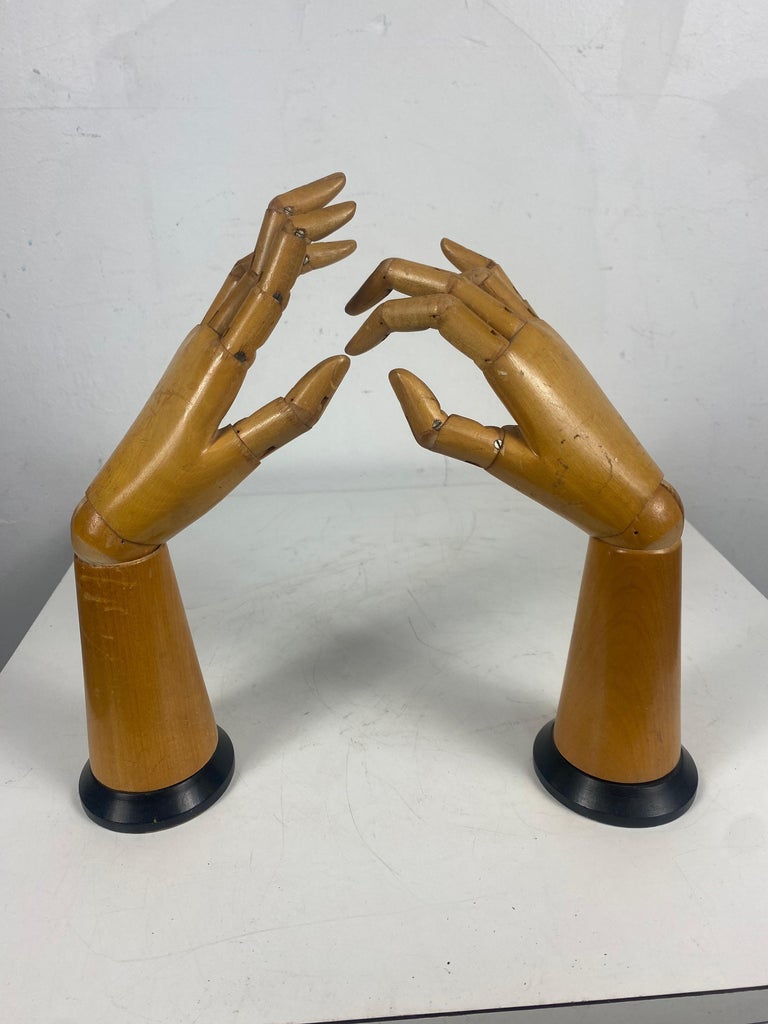 1930s/ 40s Articulated Wooden Hands, Artist Model, Drawing Tool, France ...