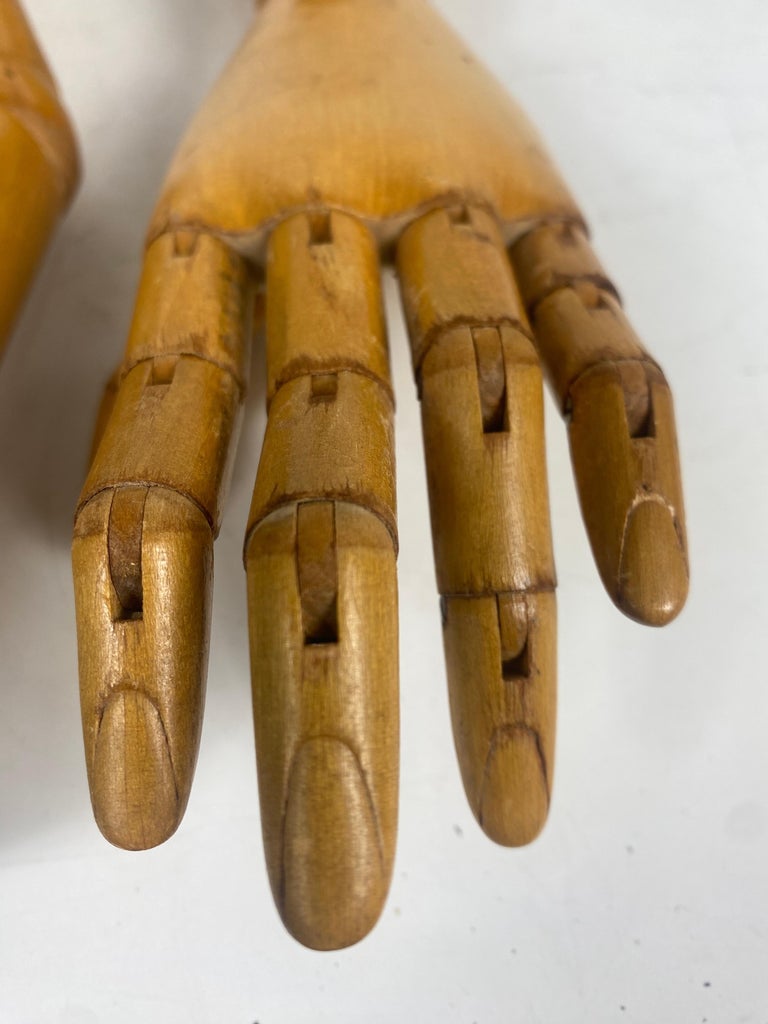 1930s/ 40s Articulated Wooden Hands, Artist Model, Drawing Tool, France ...