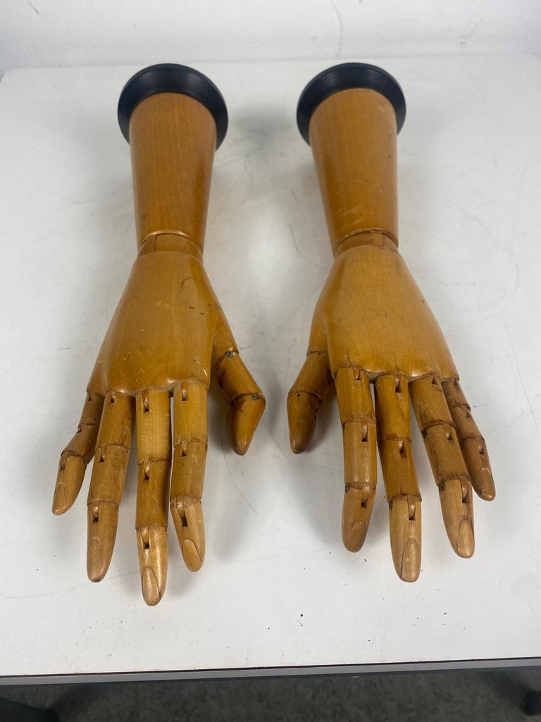 1930s/ 40s Articulated Wooden Hands, Artist Model, Drawing Tool, France ...